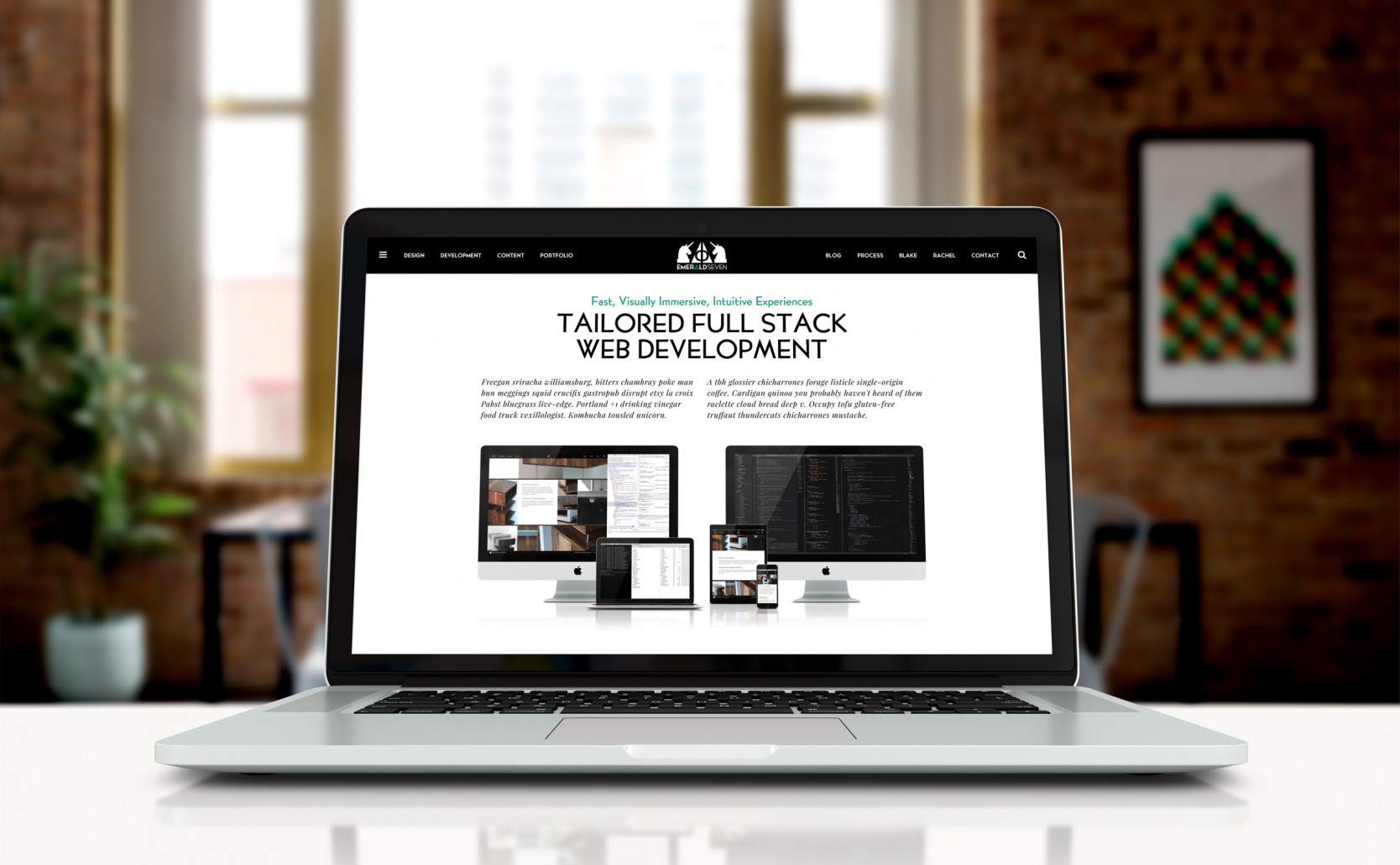 Simrell+Scott Logo Design – Emerald Seven